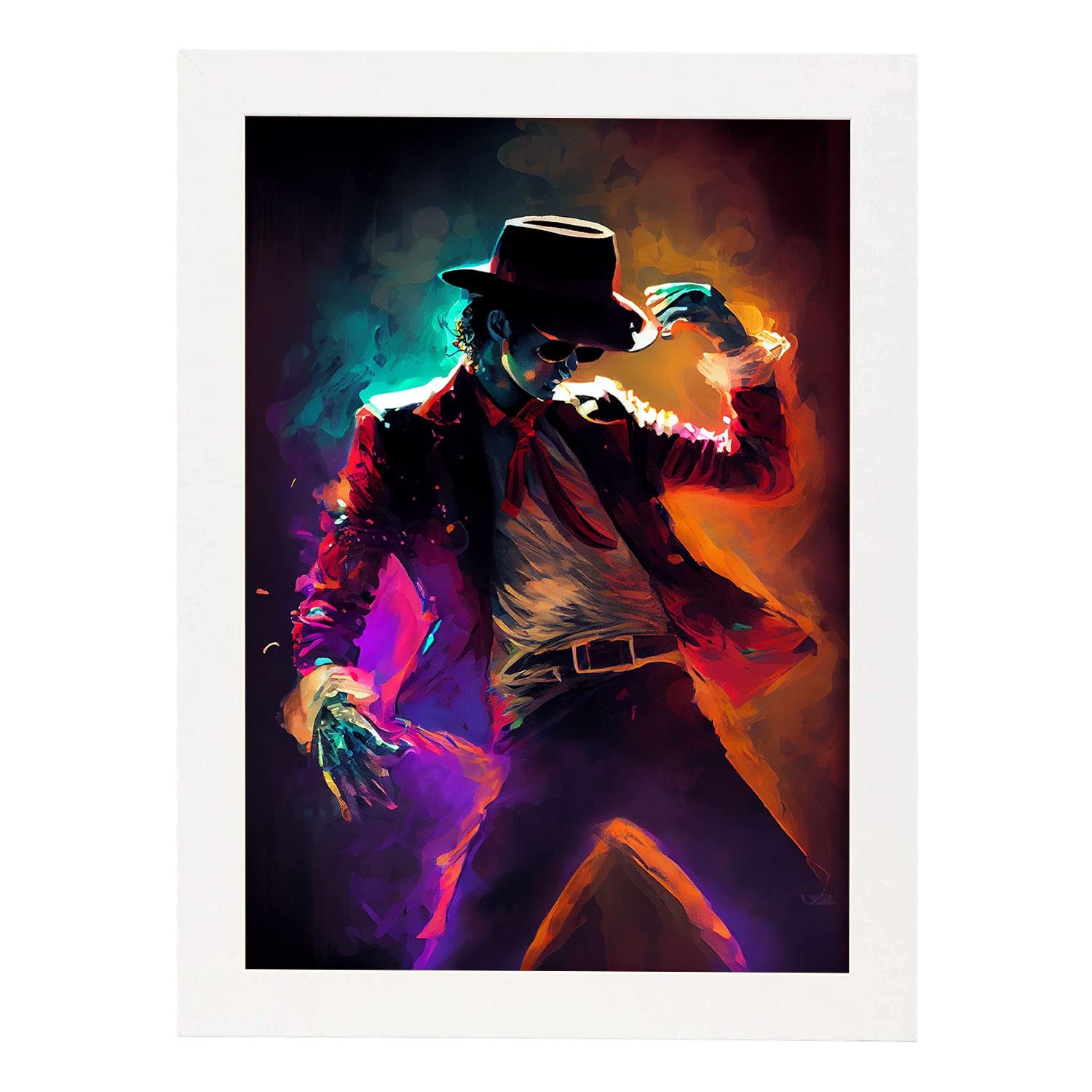 Nacnic Michael Jackson Affiche En Style Portrait En Couleur ...
