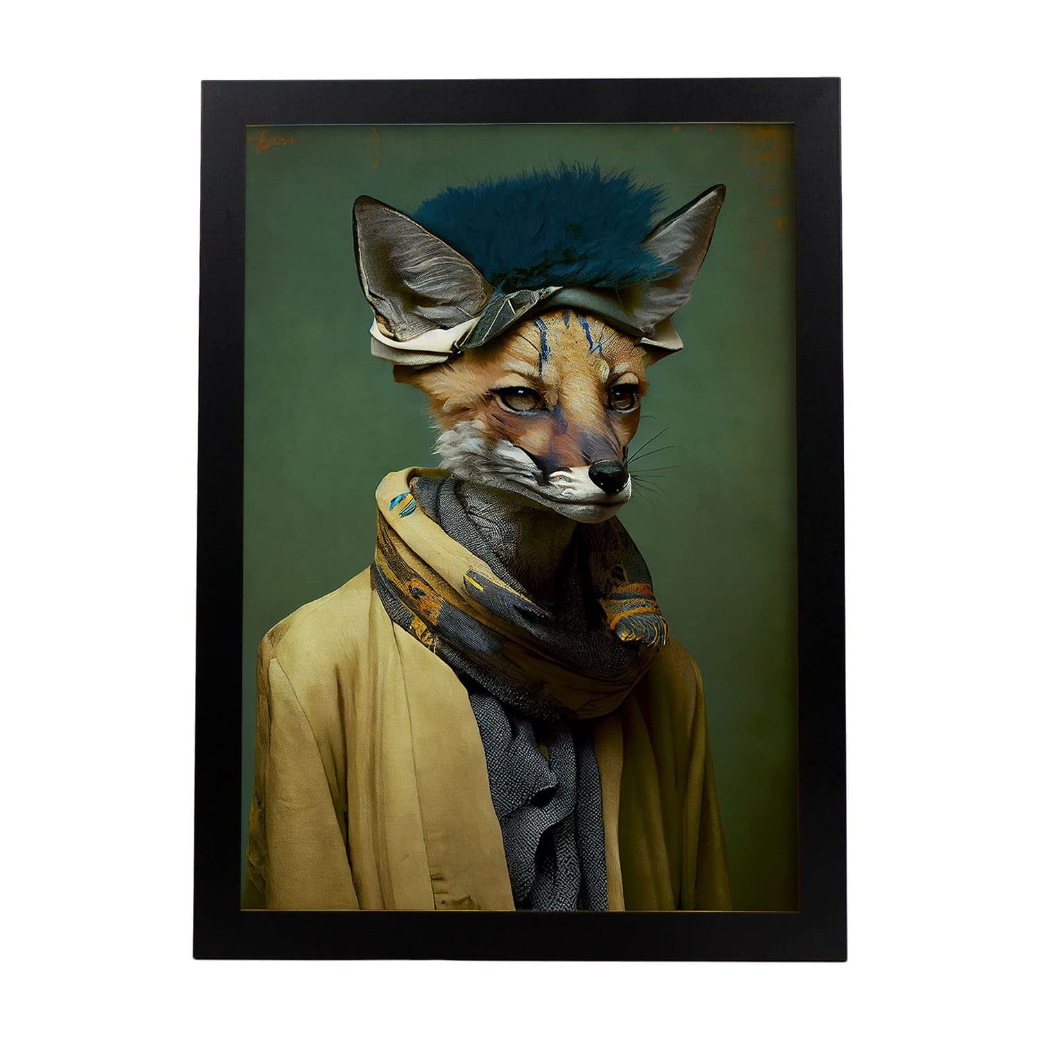 Renard Affiche Dans Un Style De Photographie. Illustrations Réalistes D ...