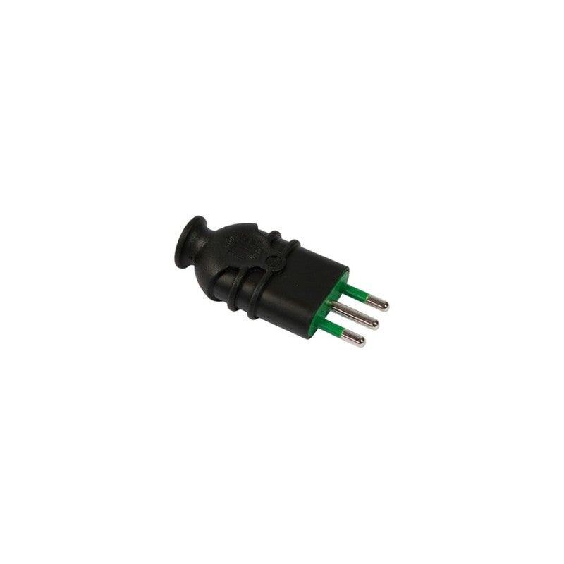 Plug italian std. 2P+E 10A HI-PRO black body Fanton 80101 | Leroy Merlin