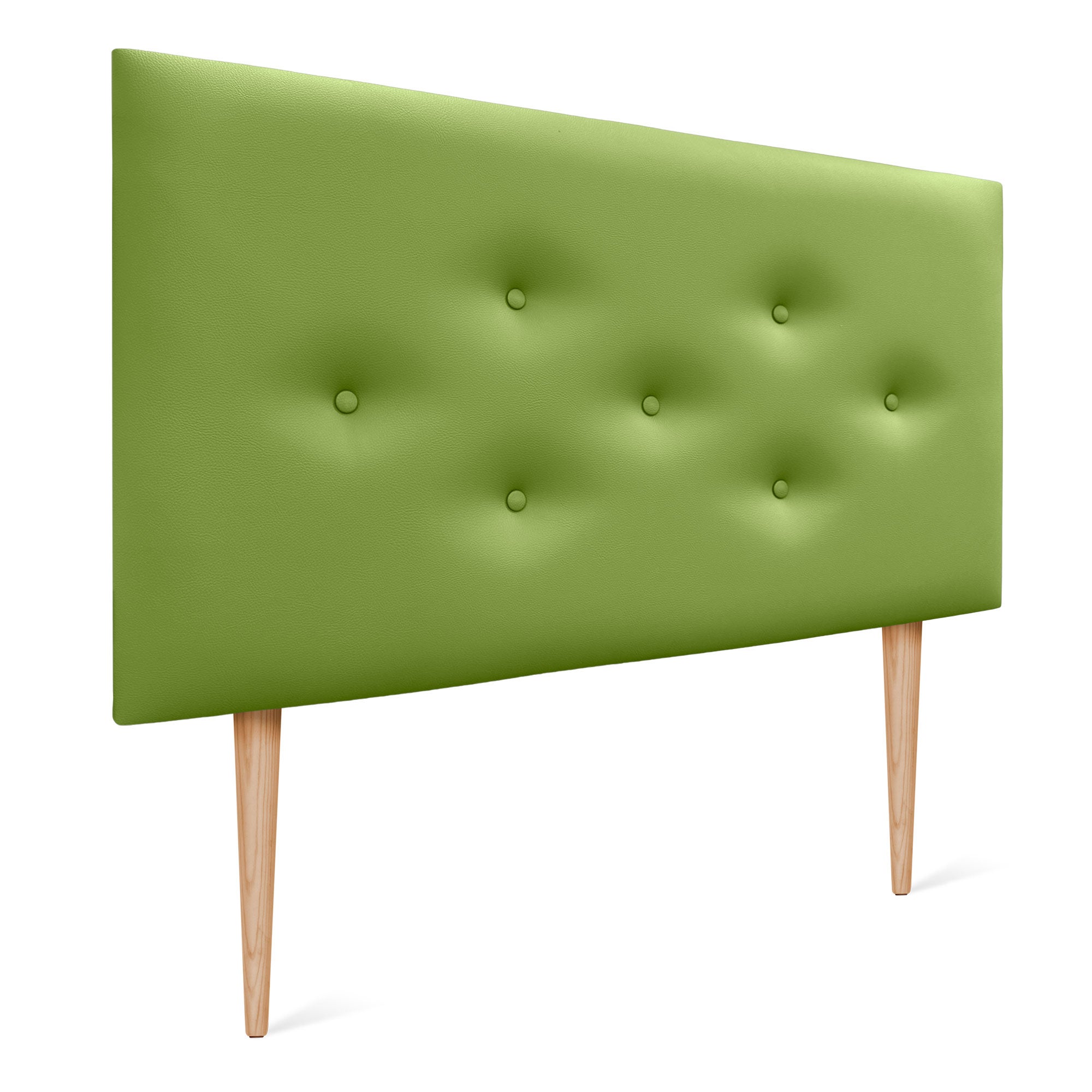 DHOME Tête de lit en simili cuir avec 3 rangées de boutons entrelacés ...