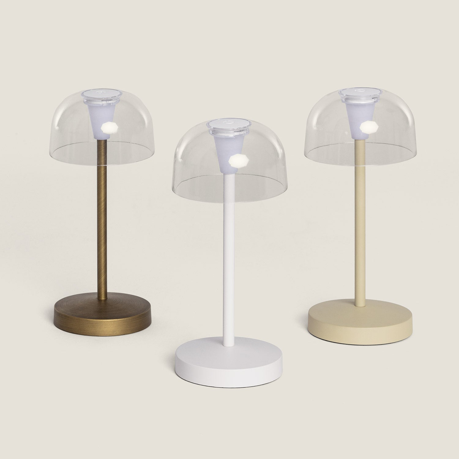 Lampe à Poser LED Portable Extérieur Métal avec Batterie Rechargeable ...