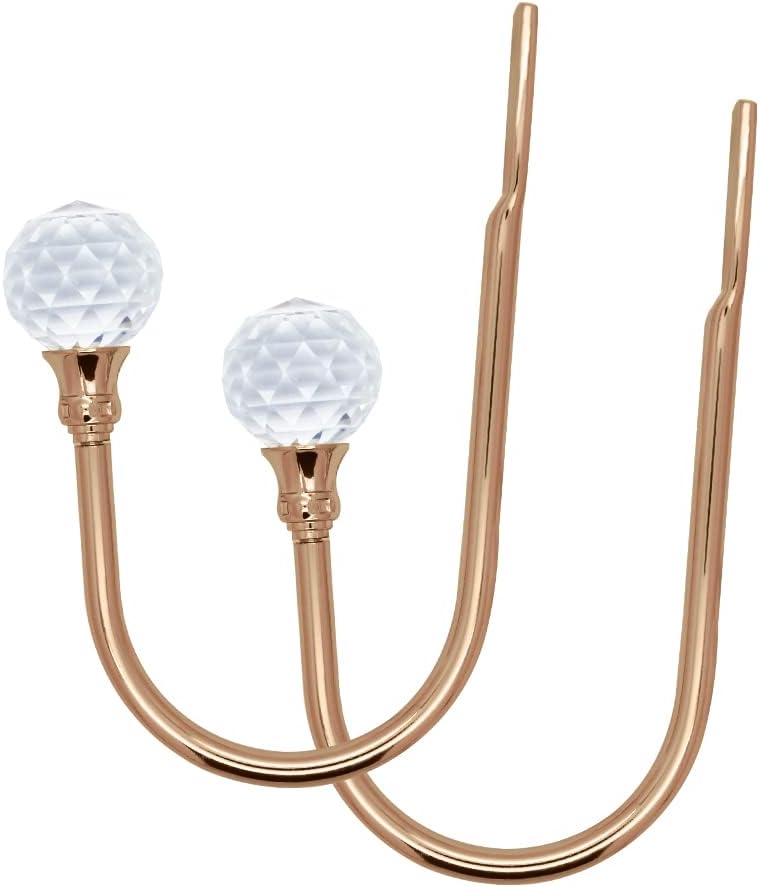 Or 2 Pièces Cristal Embrasse à Rideau U Design Crochet Embrasse Rideaux ...