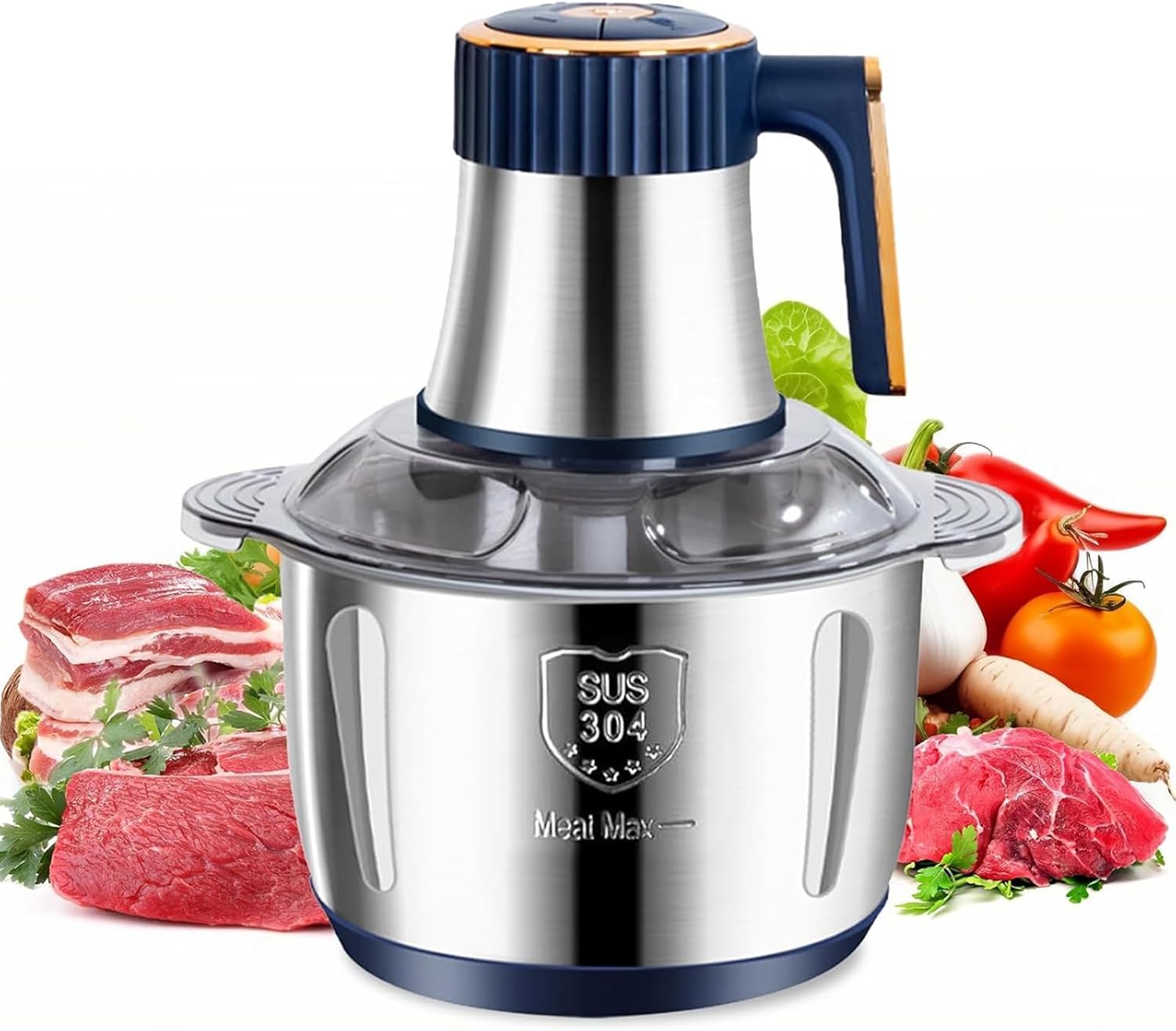 Hachoir à Viande électrique 5l Robot Culinaire Multifonction Mixeur