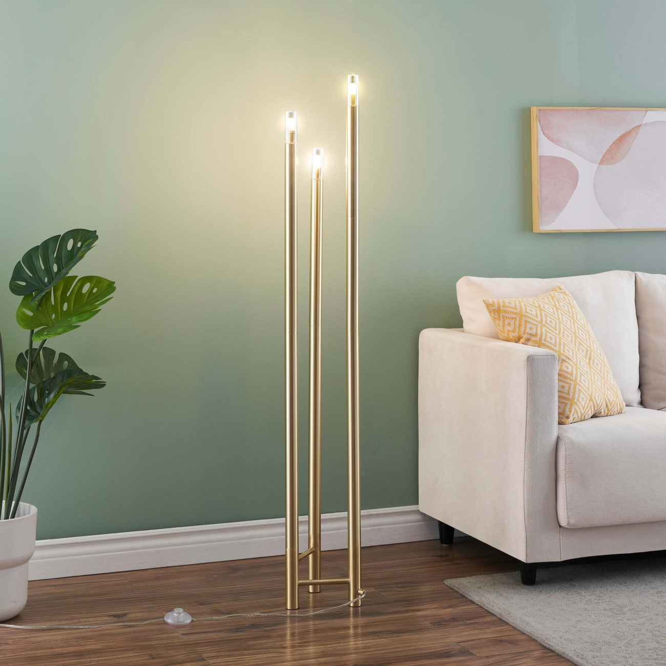 Lampadario dorato tre piedi 140 cm - Mazzoli | Leroy Merlin
