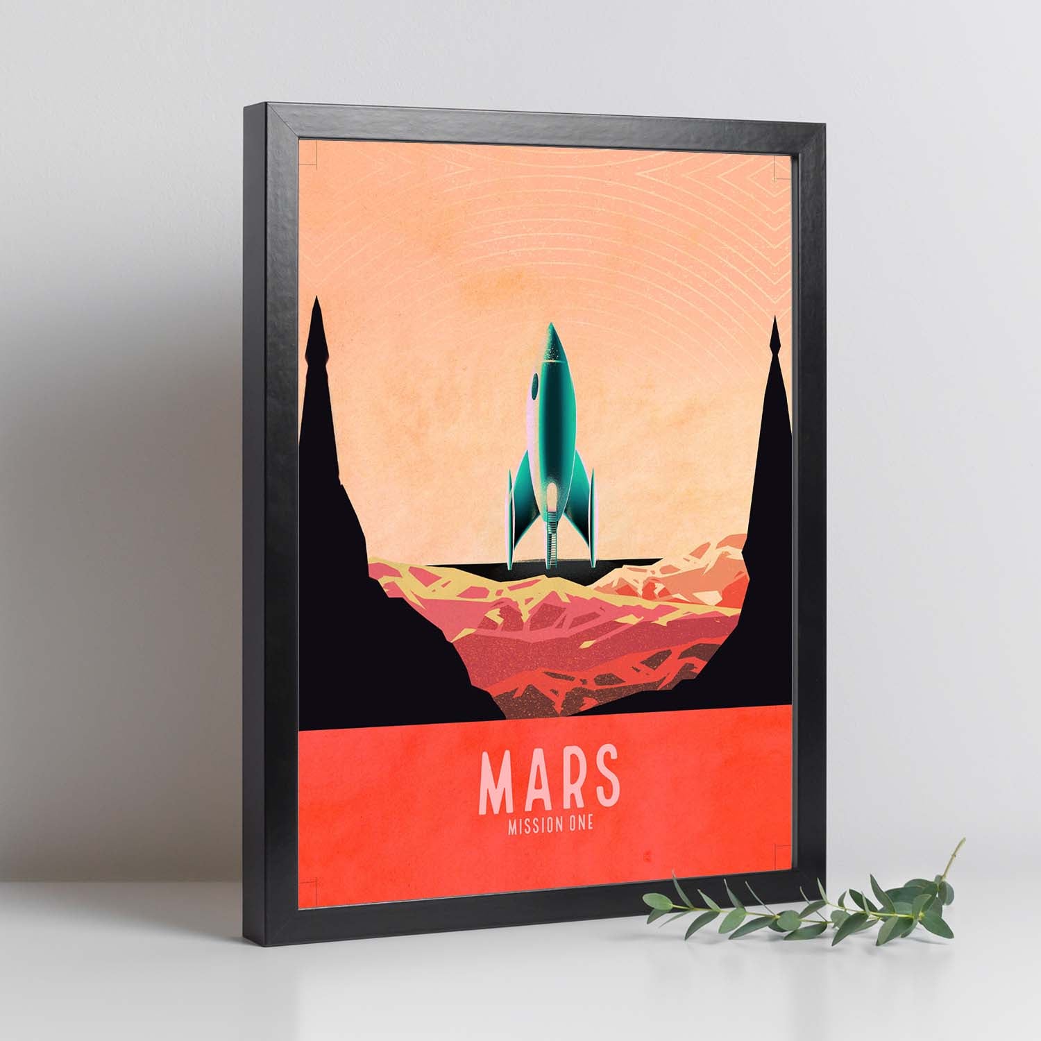 Lamina Mars, Mission One. Affiches Avec Des Illustrations D'espace ...