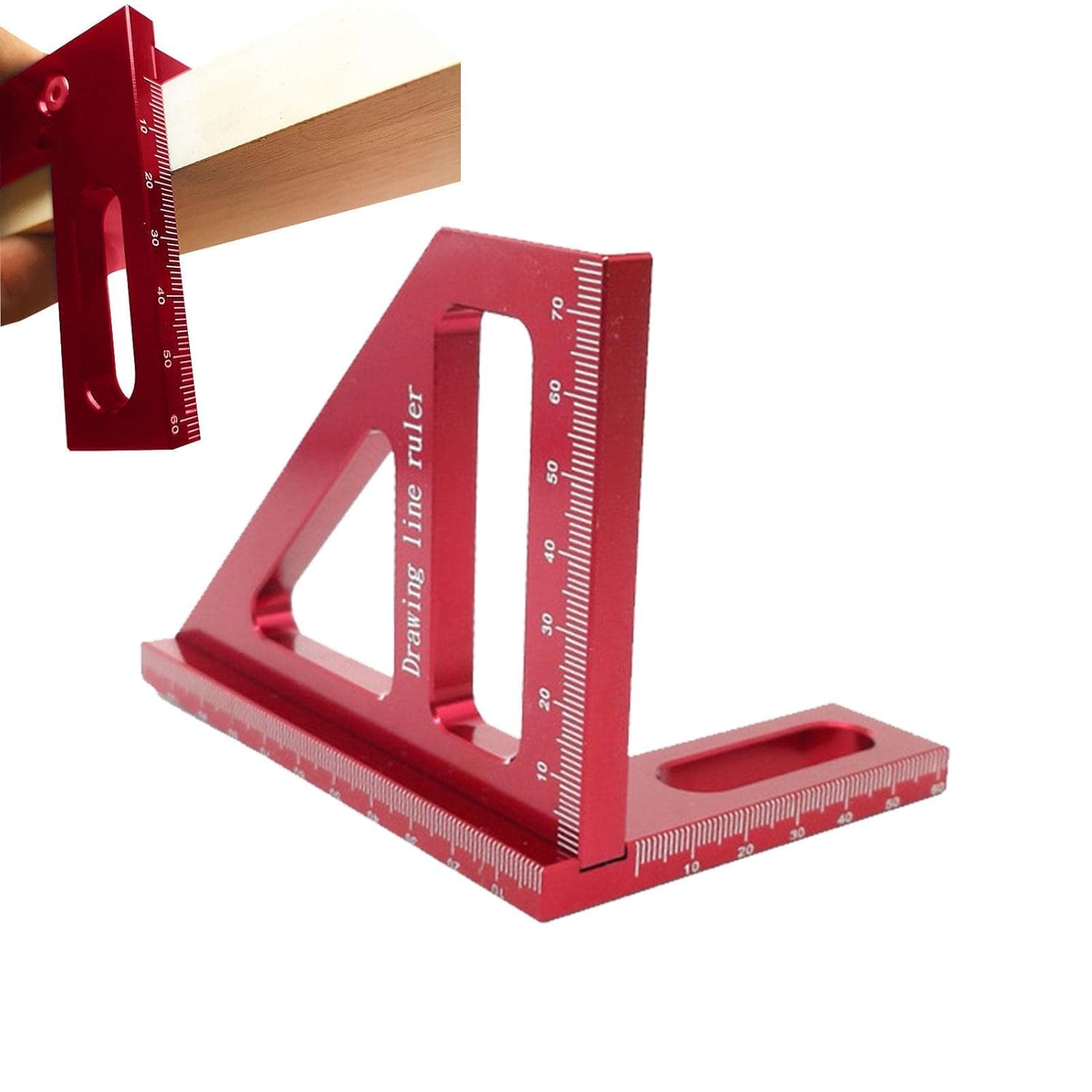 Aluminum alloy woodworking ruler combination right angle tool ...