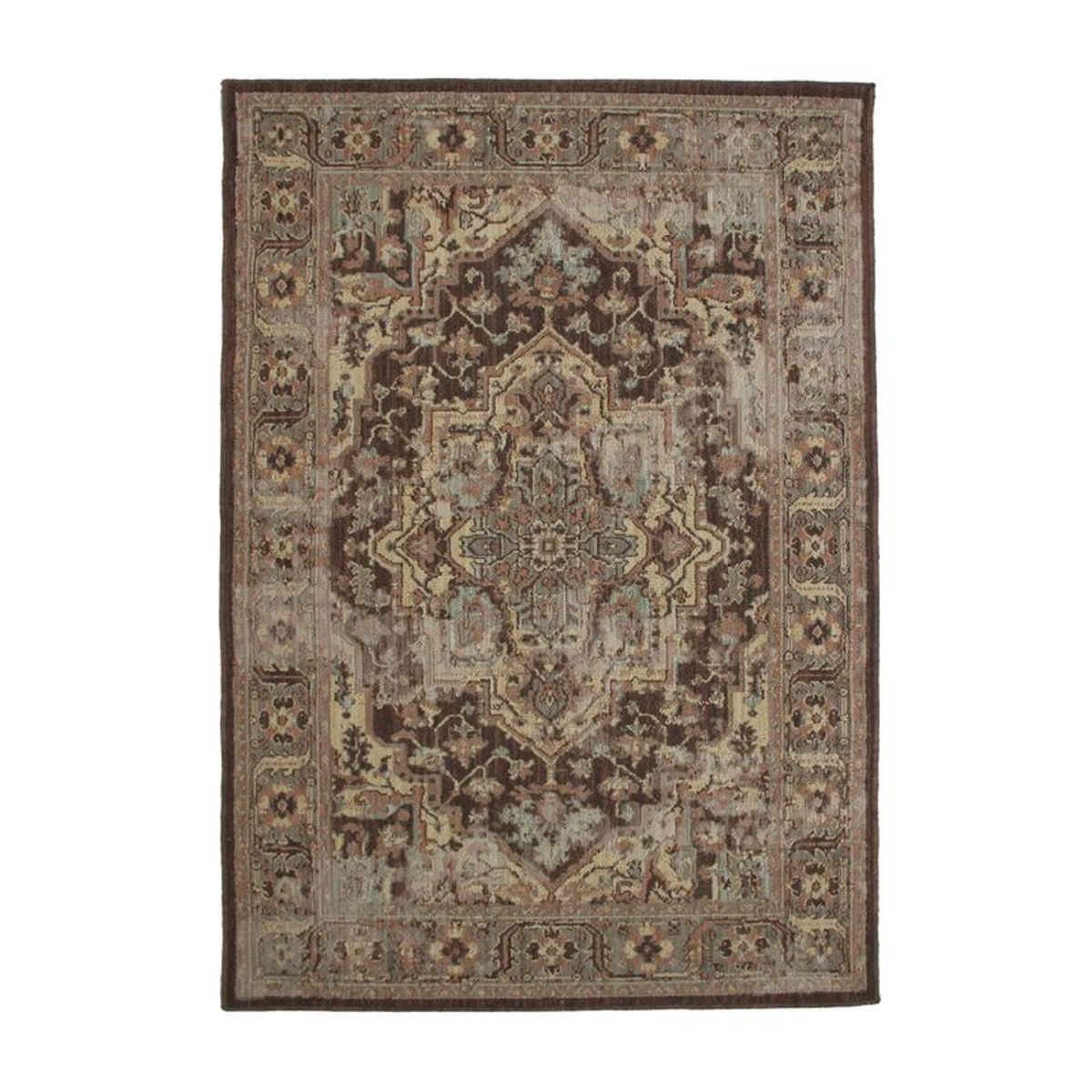 Tapis salon vintage oriental marron 133x190 | Leroy Merlin