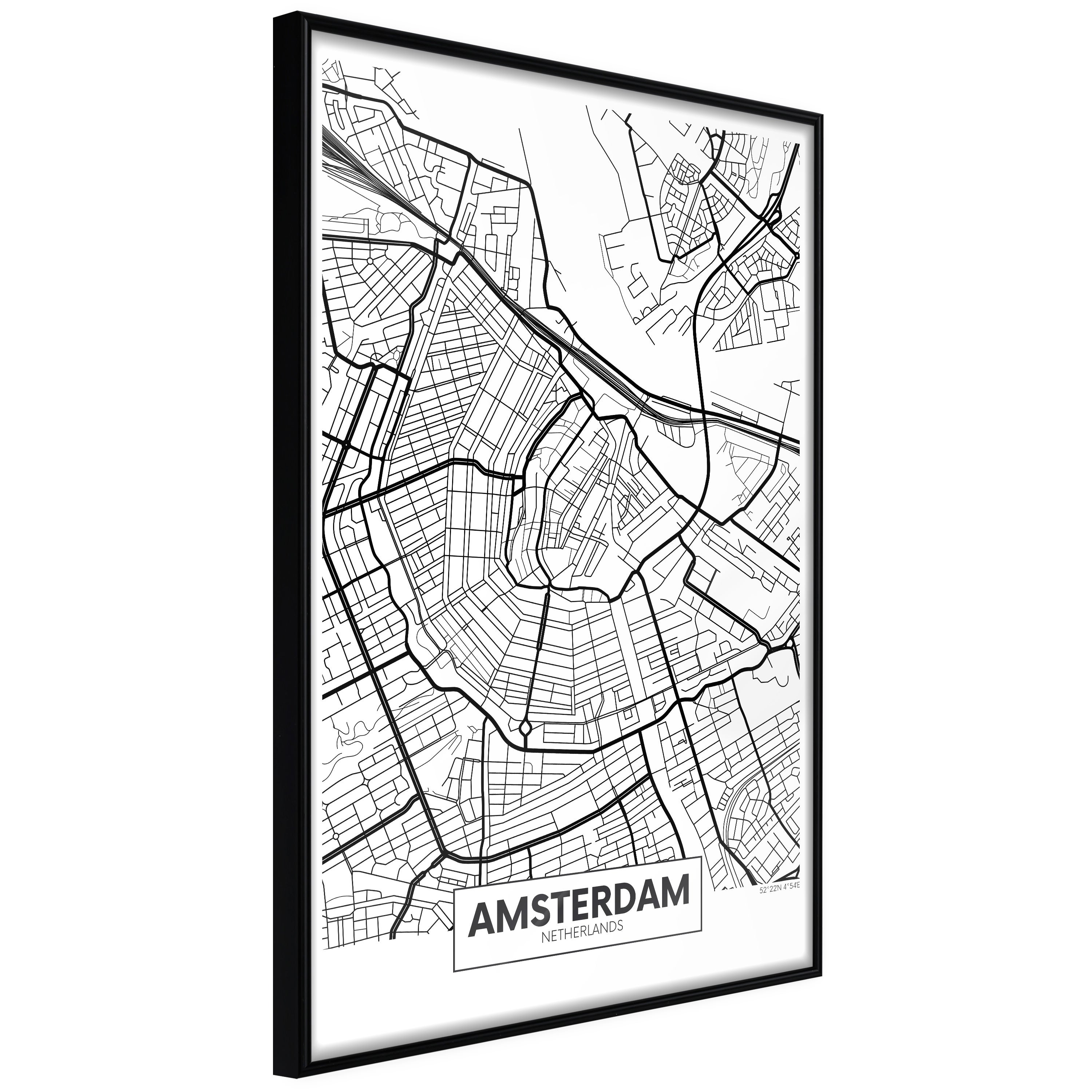Poster et affiche - City map: Amsterdam - 20x30 | Leroy Merlin