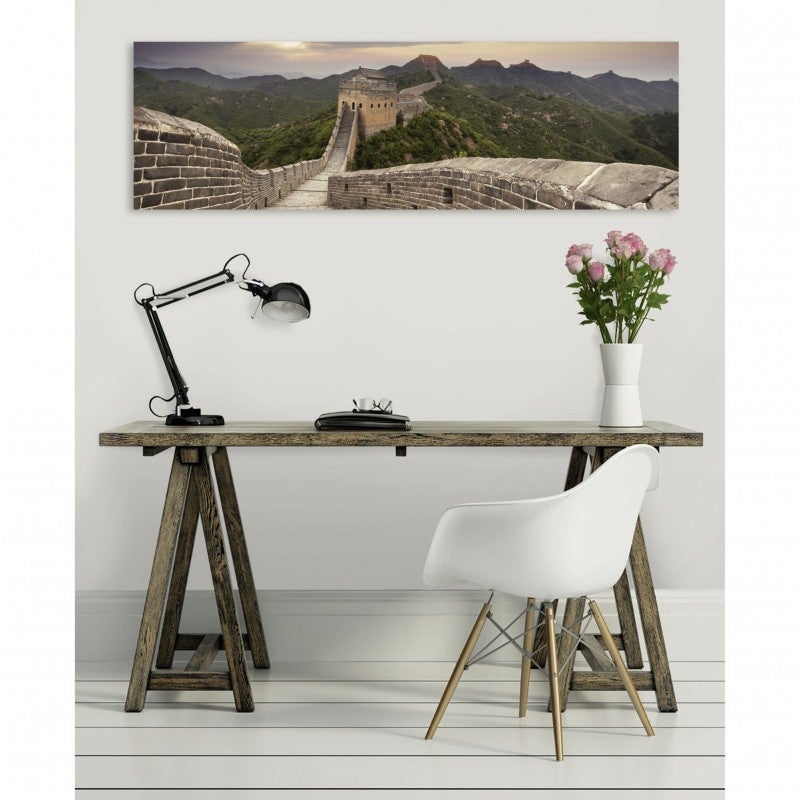 Tableau toile XXL en kit Muraille De Chine 130 x 40 cm - Toile textile ...