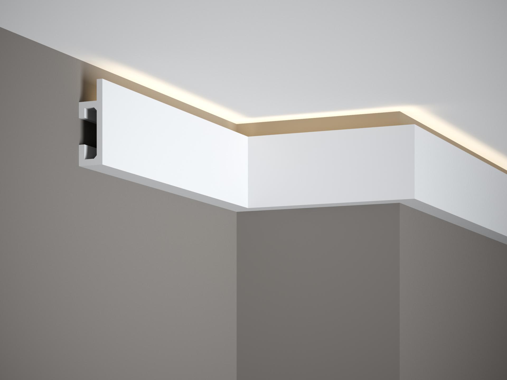 Corniche plafond pour LED SQL009 - 200 x 8 x 2,5cm (L x h x p) | Leroy ...