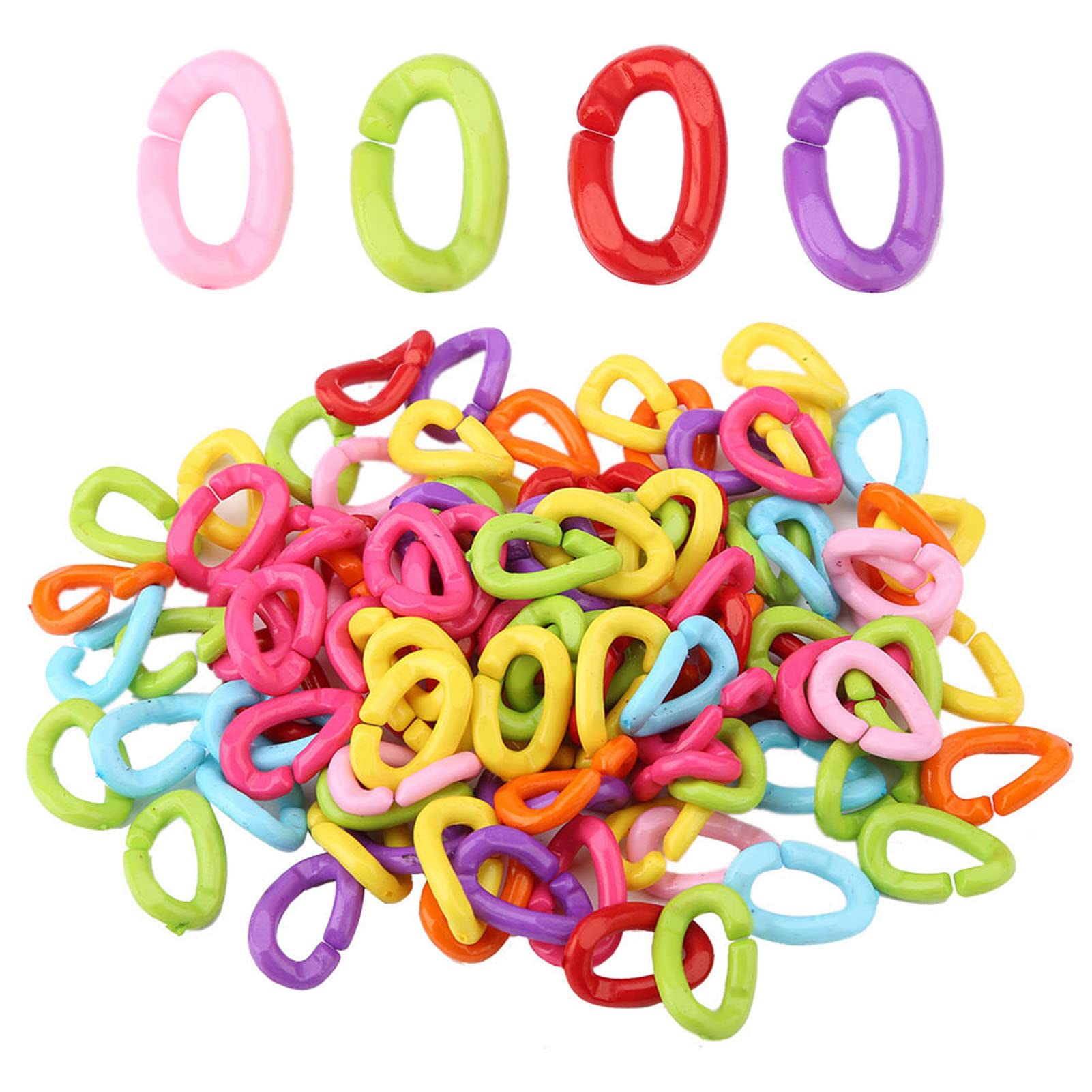 100 pezzi di plastica per uccelli C clip ganci catene fai da te ...
