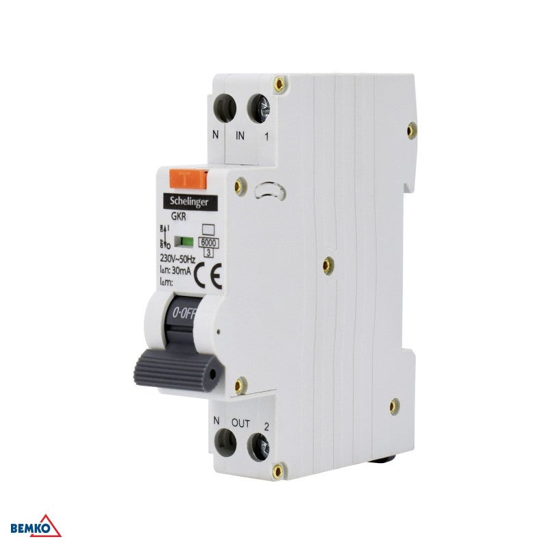Disjoncteur différentiel 1P - 16A - 30mA - Type A - Rail DIN ...