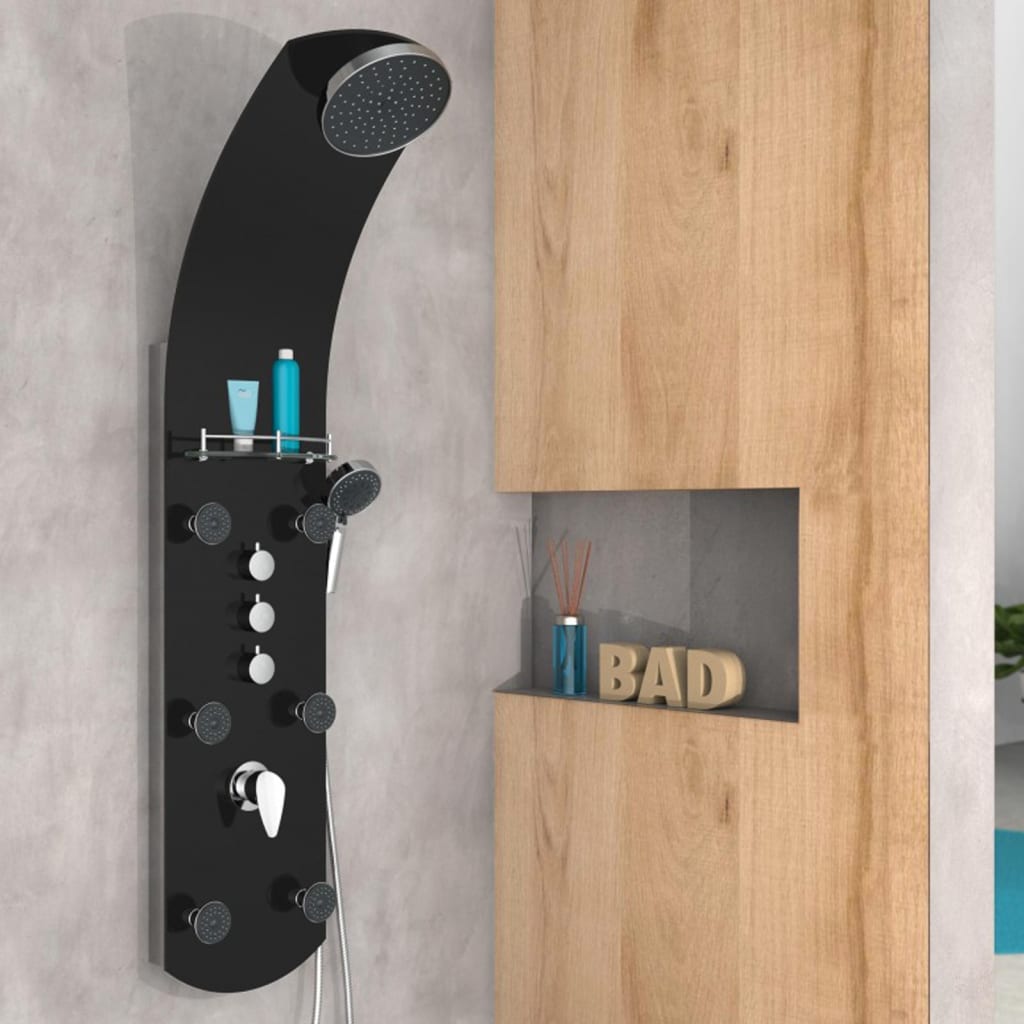 Panel de ducha con mezclador negro KARIBIK EISL | Leroy Merlin