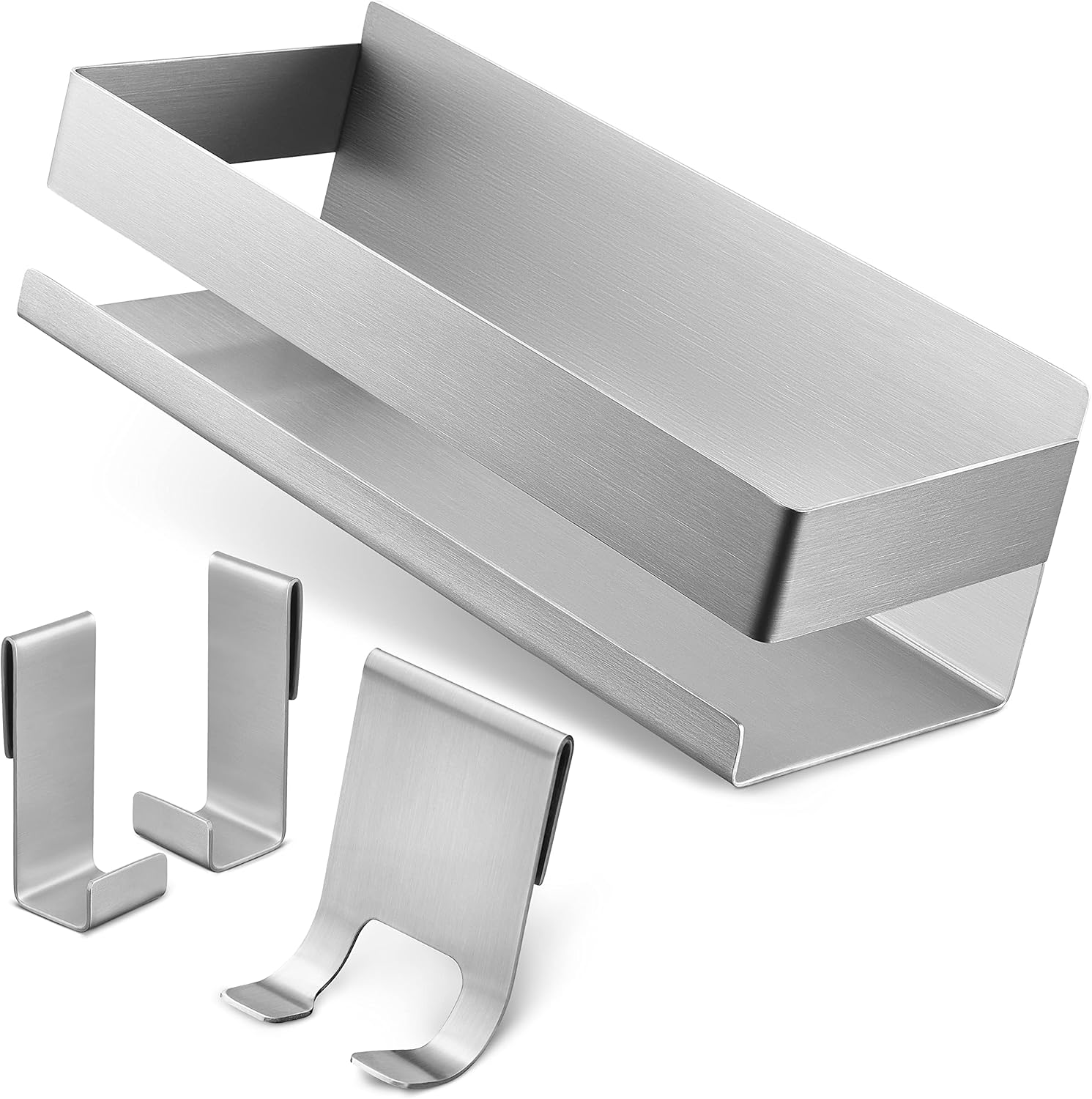 Estante de ducha, estante de baño sin perforaciones - Acero inoxidable ...