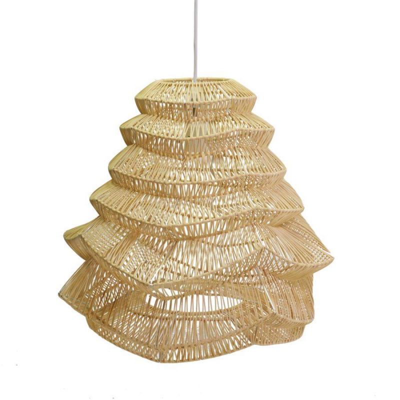 Lustre en rotin naturel | Leroy Merlin