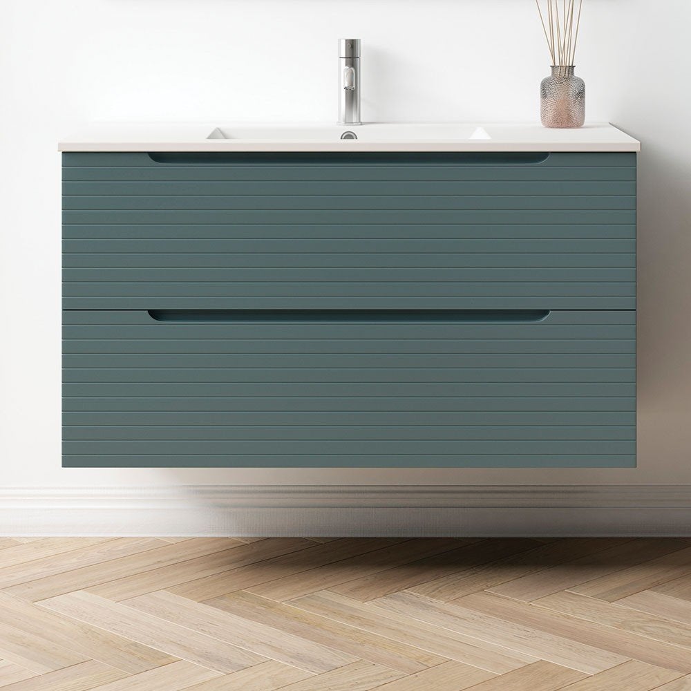 Mobile da bagno BOREAL con lavabo 60x45 cm finitura Blu Oceano opaco 2 ...