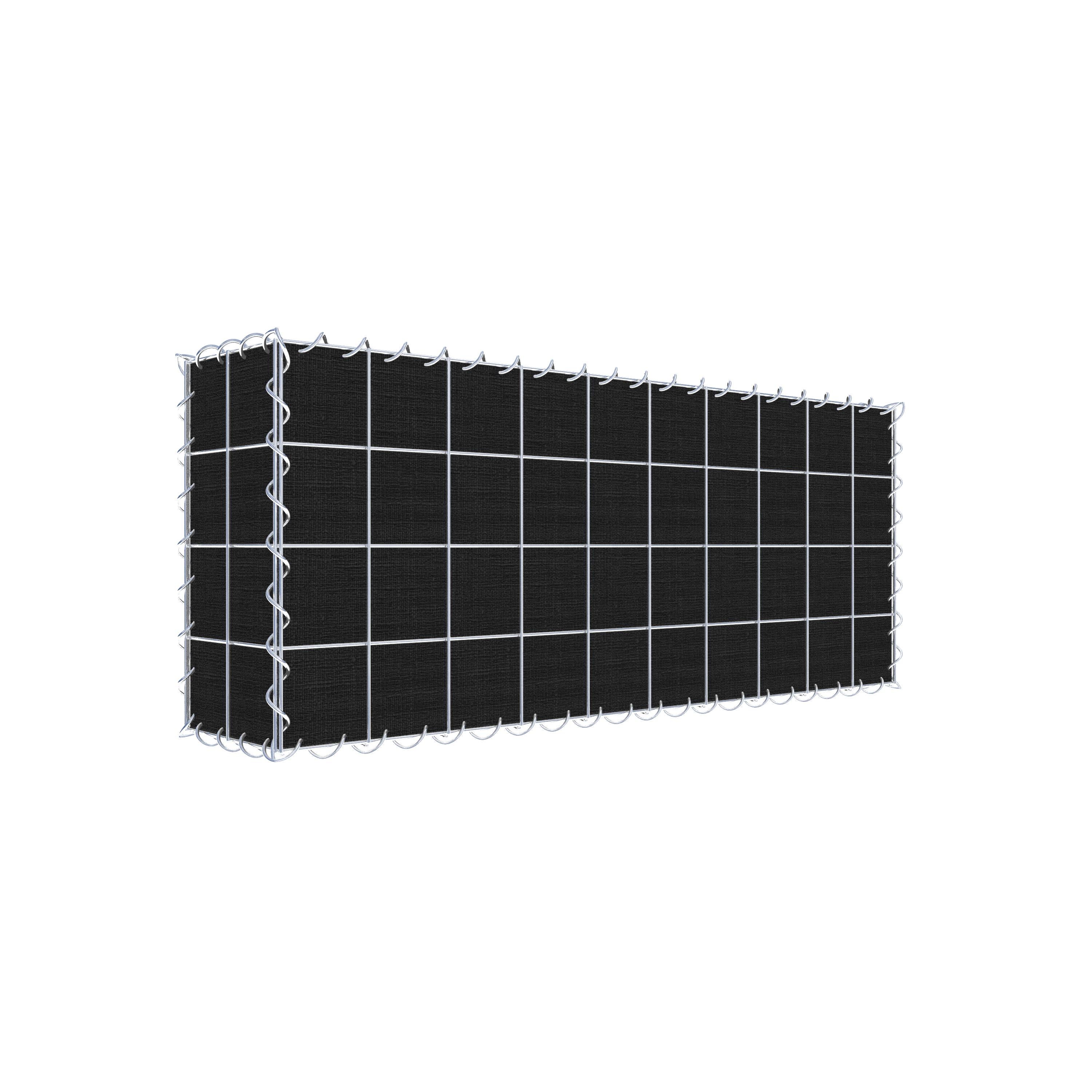 Mur gabion végétal avec non-tissé 100 cm x 40 cm x 20 cm (L x H x P ...