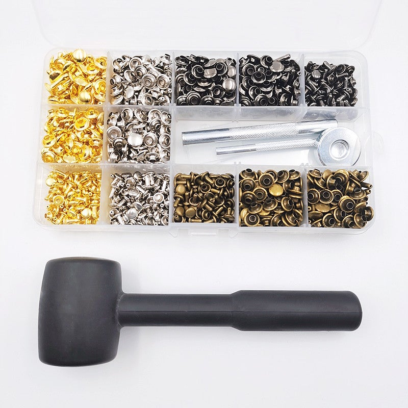 Kit de herramientas para remachar con 480 juegos de remaches de doble ...