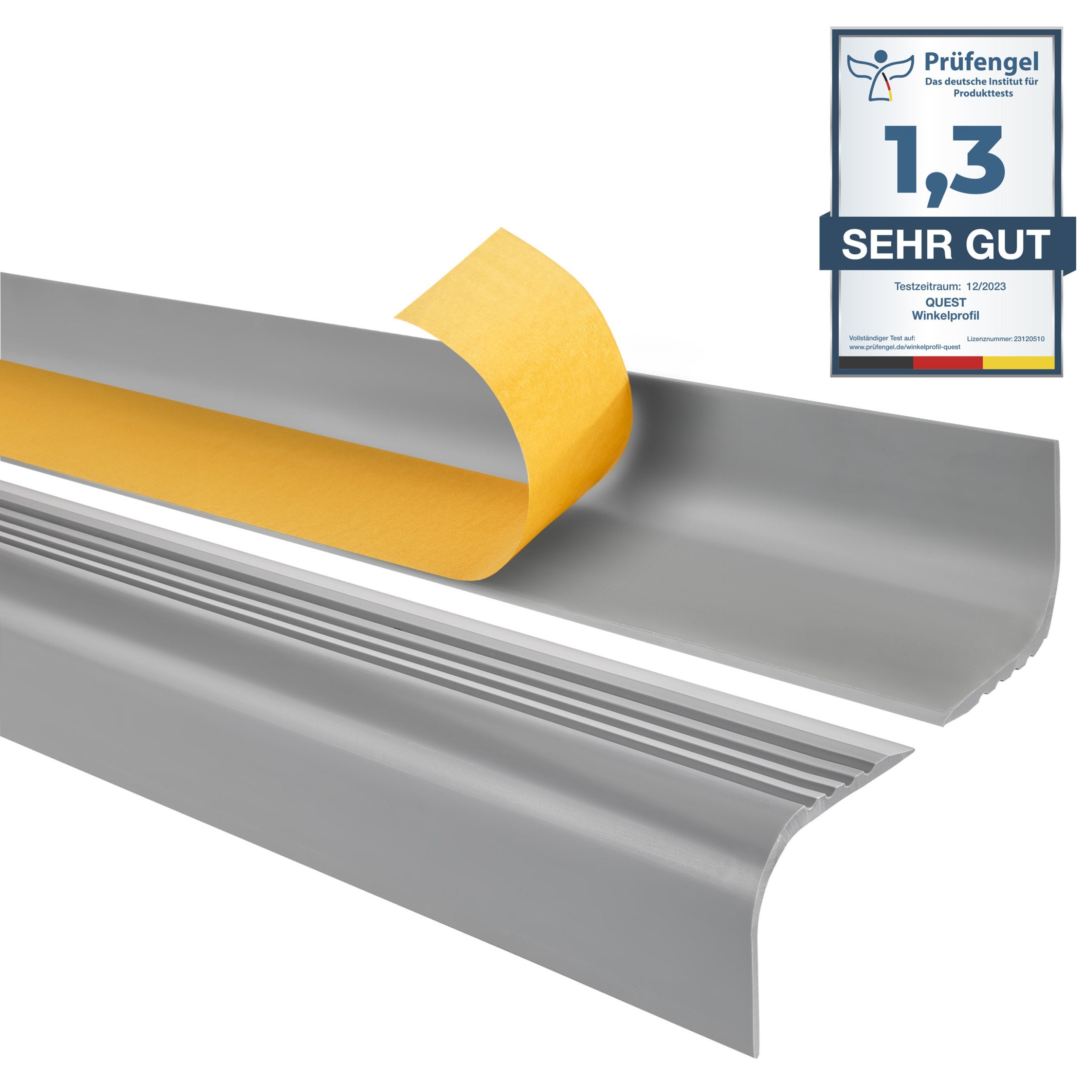 QUEST Nez de marche PVC 40x52mm, 2m, profilé d'escalier RGPT, auto ...