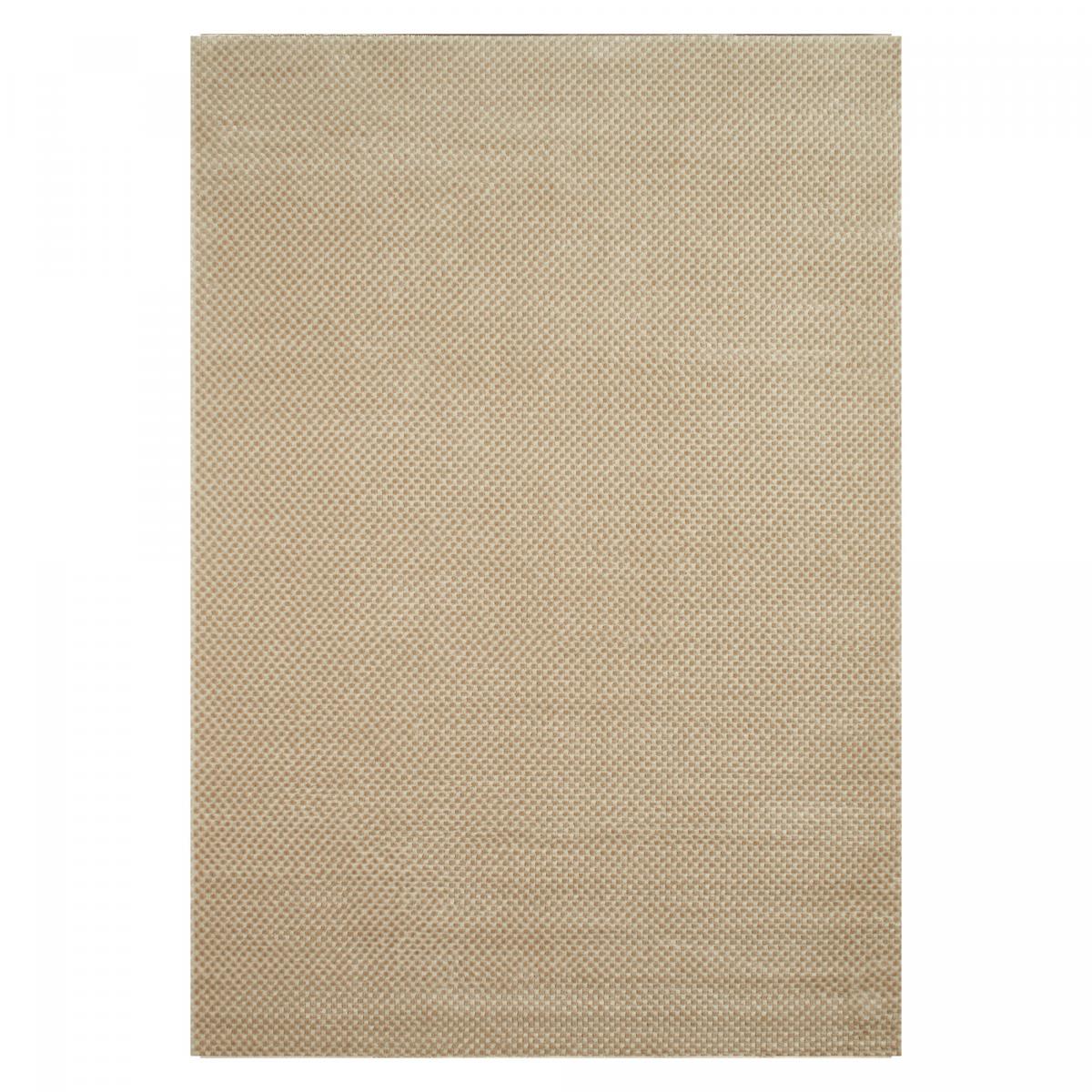 Alfombra de comedor 200x290 tejida crema y beige rectángulo imitación ...