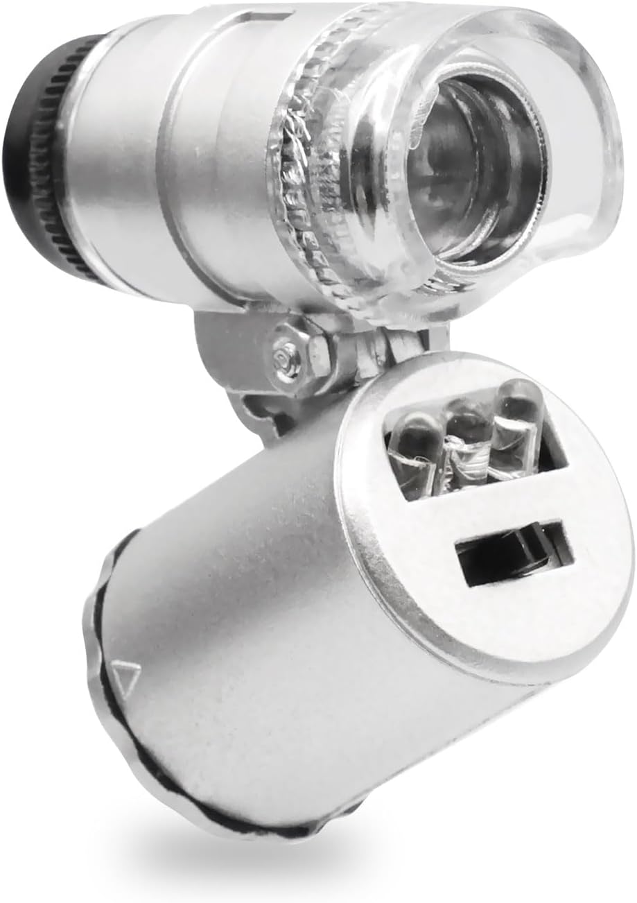 Mini Microscope LED 60X, Mini Microscope de Poche 60x, Mini Microscope ...