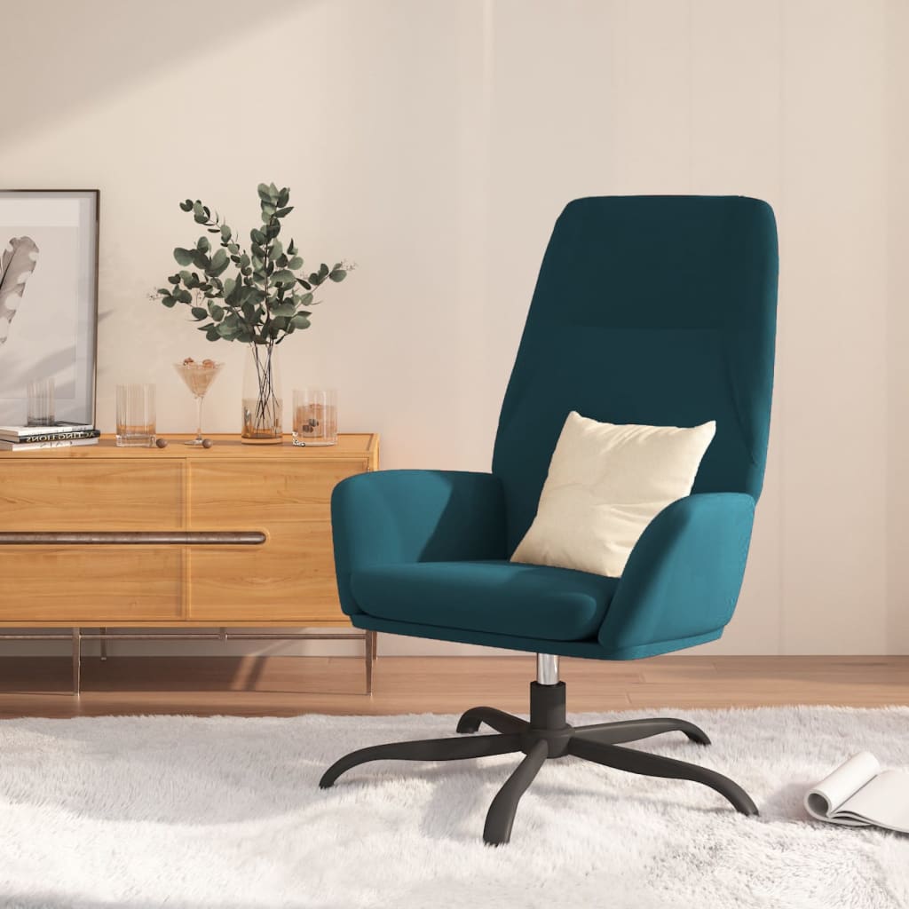 Maison Exclusive Chaise de relaxation Bleu Velours | Leroy Merlin