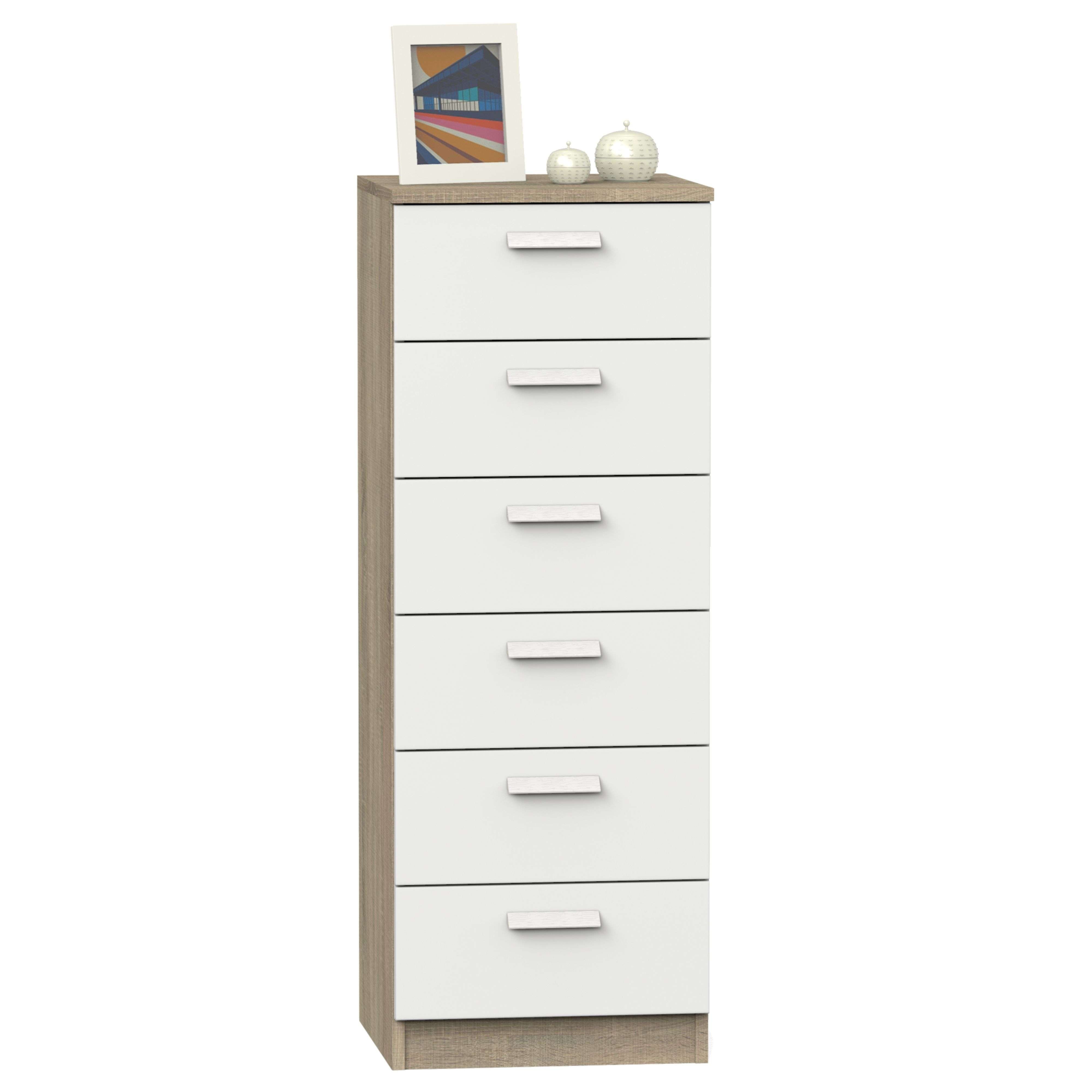 Sinfonier Dormitorio Tibet Color Roble Cambrian y Blanco en Melamina ...