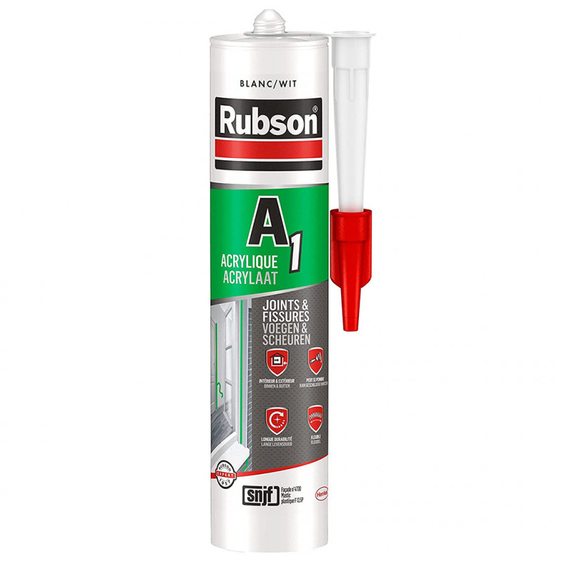 Mastic A1 acrylique SNJF joint et fissure Rubson | Leroy Merlin
