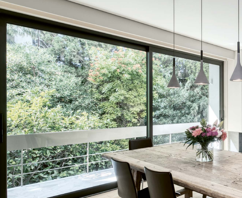 Châssis coulissant en aluminium 4 ventaux ETEM E50 (L.:3480mm x H.:2600 ...