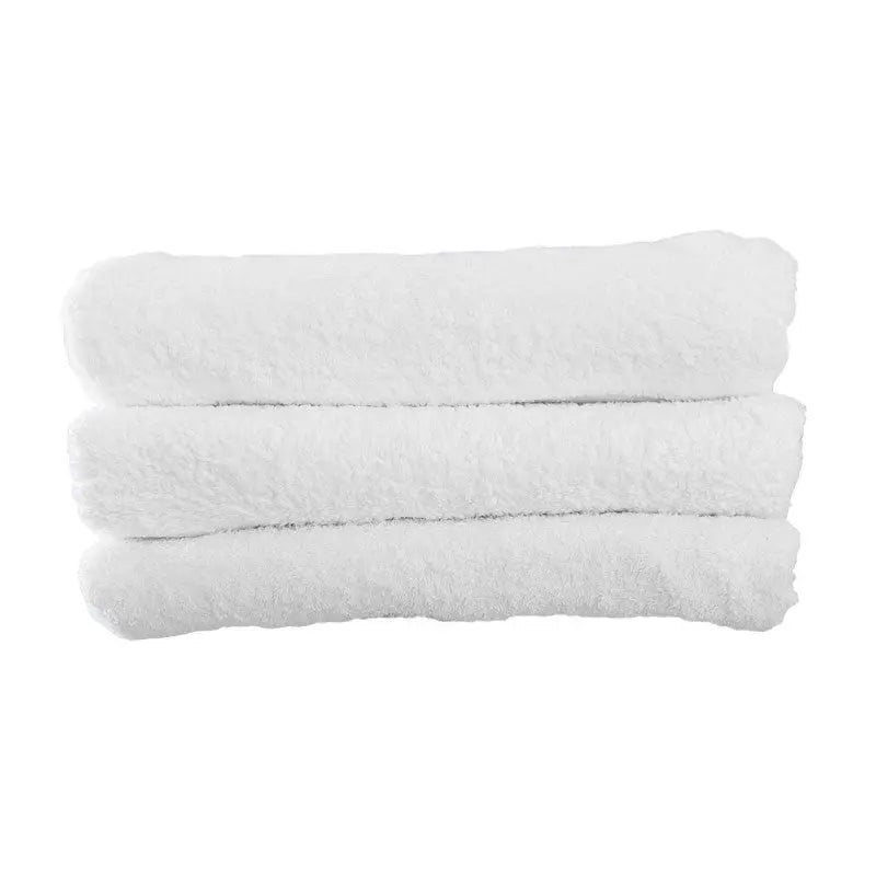 Serviette de bain 100% coton Paquet de 10 unités / 50x100 cm / Blanc ...