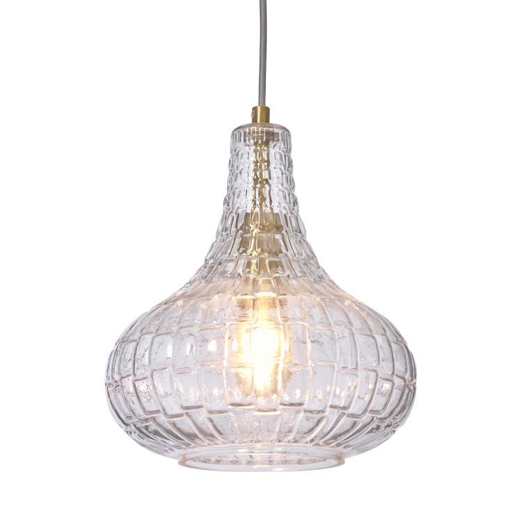 VENICE-Suspension Goutte Fer/Verre Ø24cm - | Leroy Merlin
