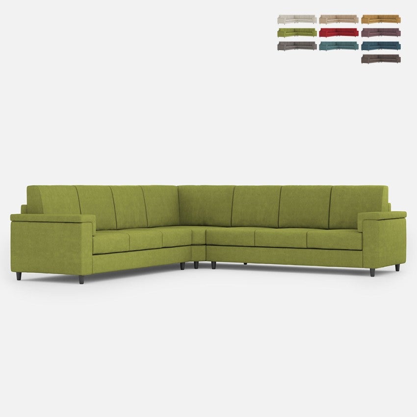 Sofá angular 7 plazas en tejido con península 286 x 286 cm Marrak 18AG ...