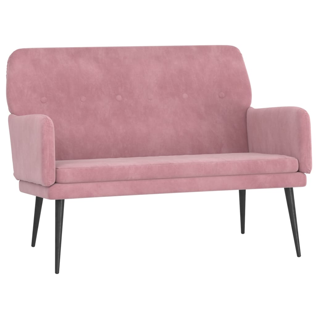 Banc d'intérieur | Banc Rose 108x79x79 cm Velours CFW65928 | Leroy Merlin