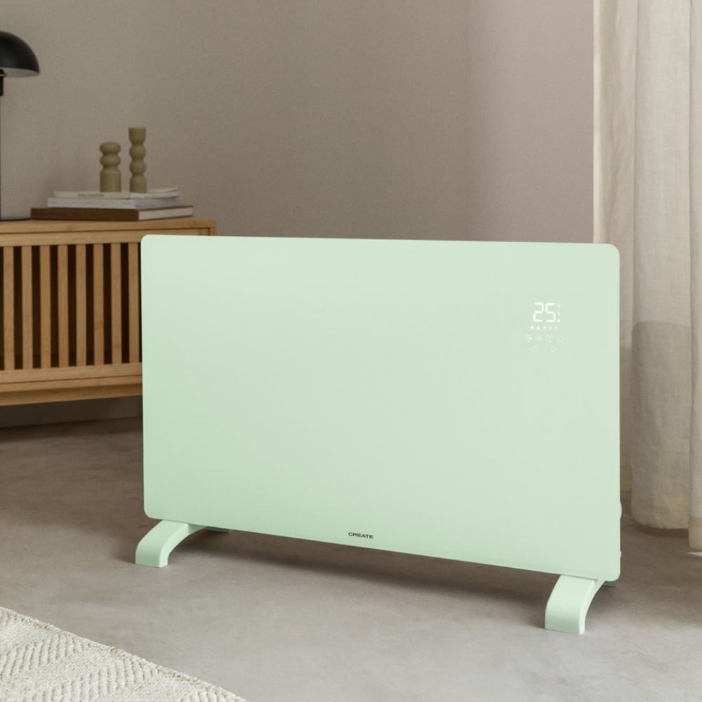 CREATE - WARM CRYSTAL 2000W - Convector eléctrico de cristal con WiFi ...