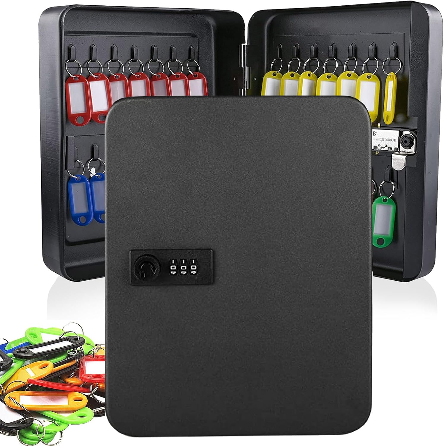 Armario de llaves de pared para 28 llaves fabricado en acero con ...