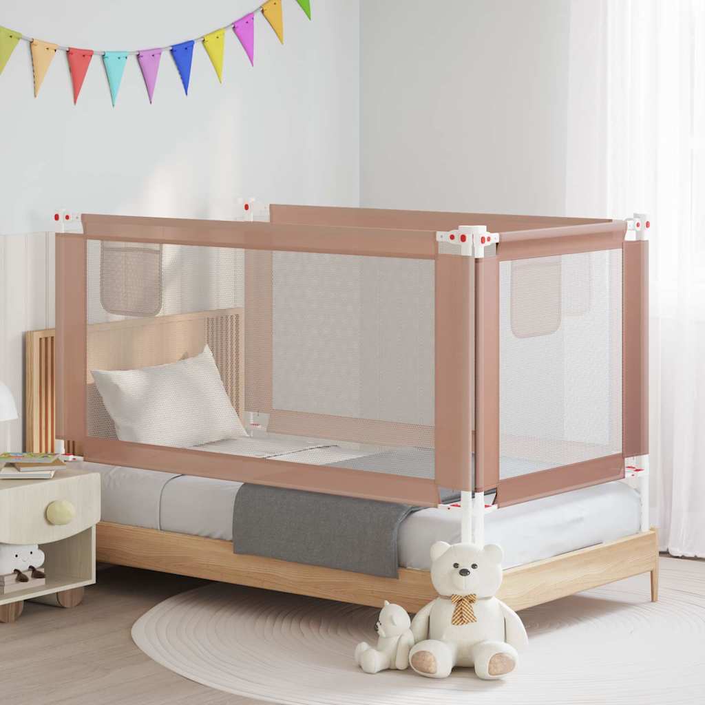 Barrière de sécurité de lit d'enfant Taupe 160x25 cm Tissu | Leroy Merlin