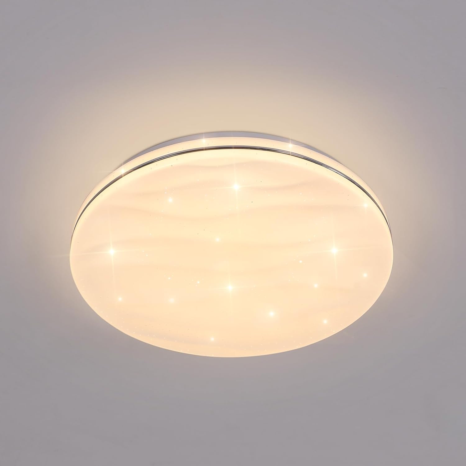 GOECO Plafonnier Led Moderne Ronde Blanc, 24W Lampe de Plafond en ...