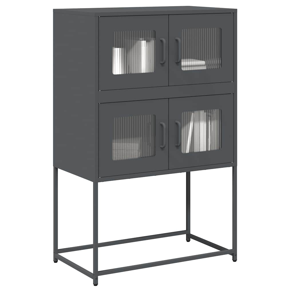 Maison Exclusive Aparador De Acero Gris Antracita 68x39x107 Cm Leroy Merlin