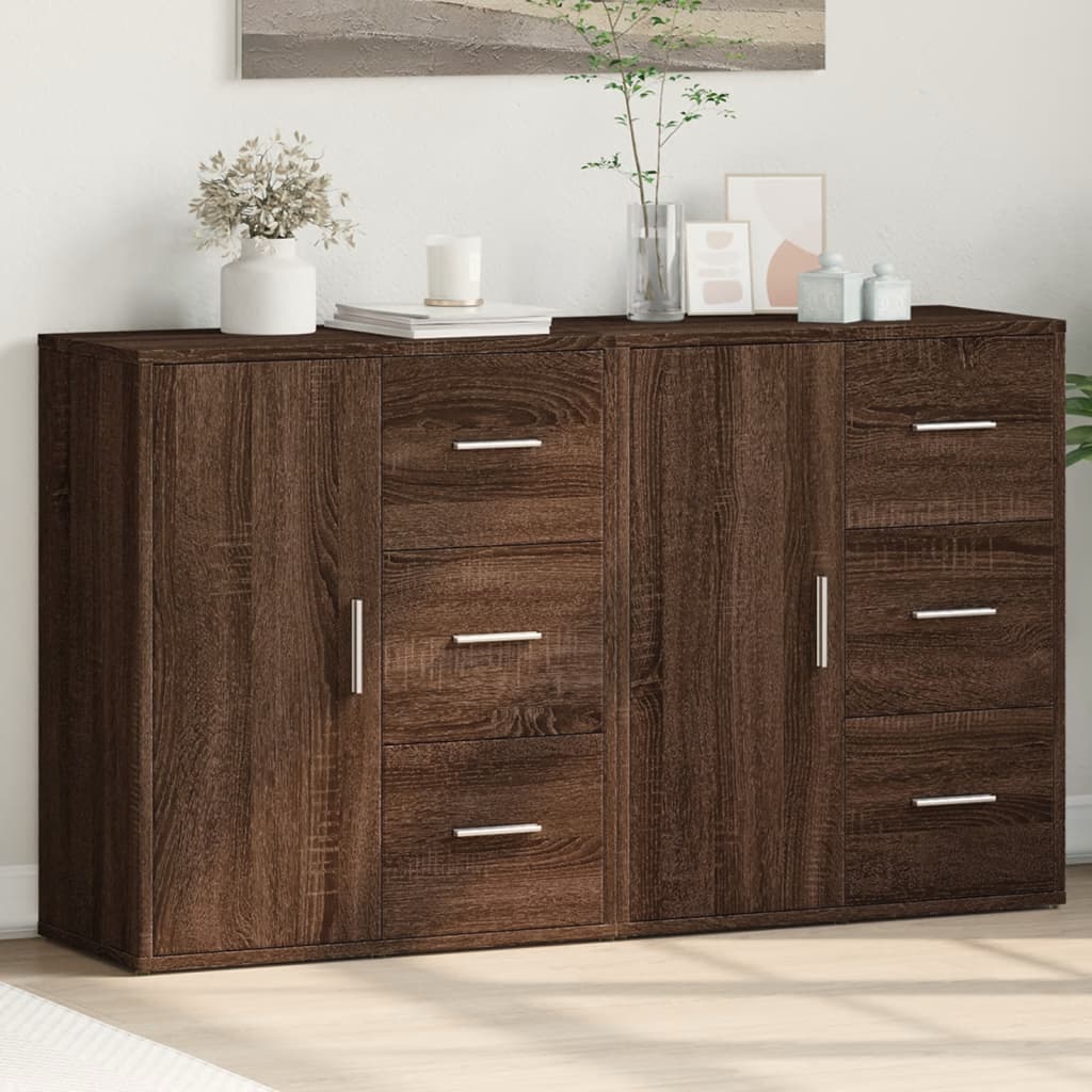 Maison Exclusive - Buffets 2 pcs chêne marron 60x31x70 cm bois d'ingénierie | Leroy Merlin