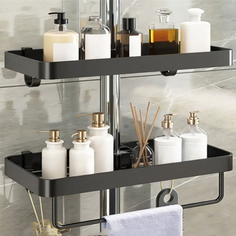 Estante de ducha doble, soporte de aluminio no perforable para cuartos ...
