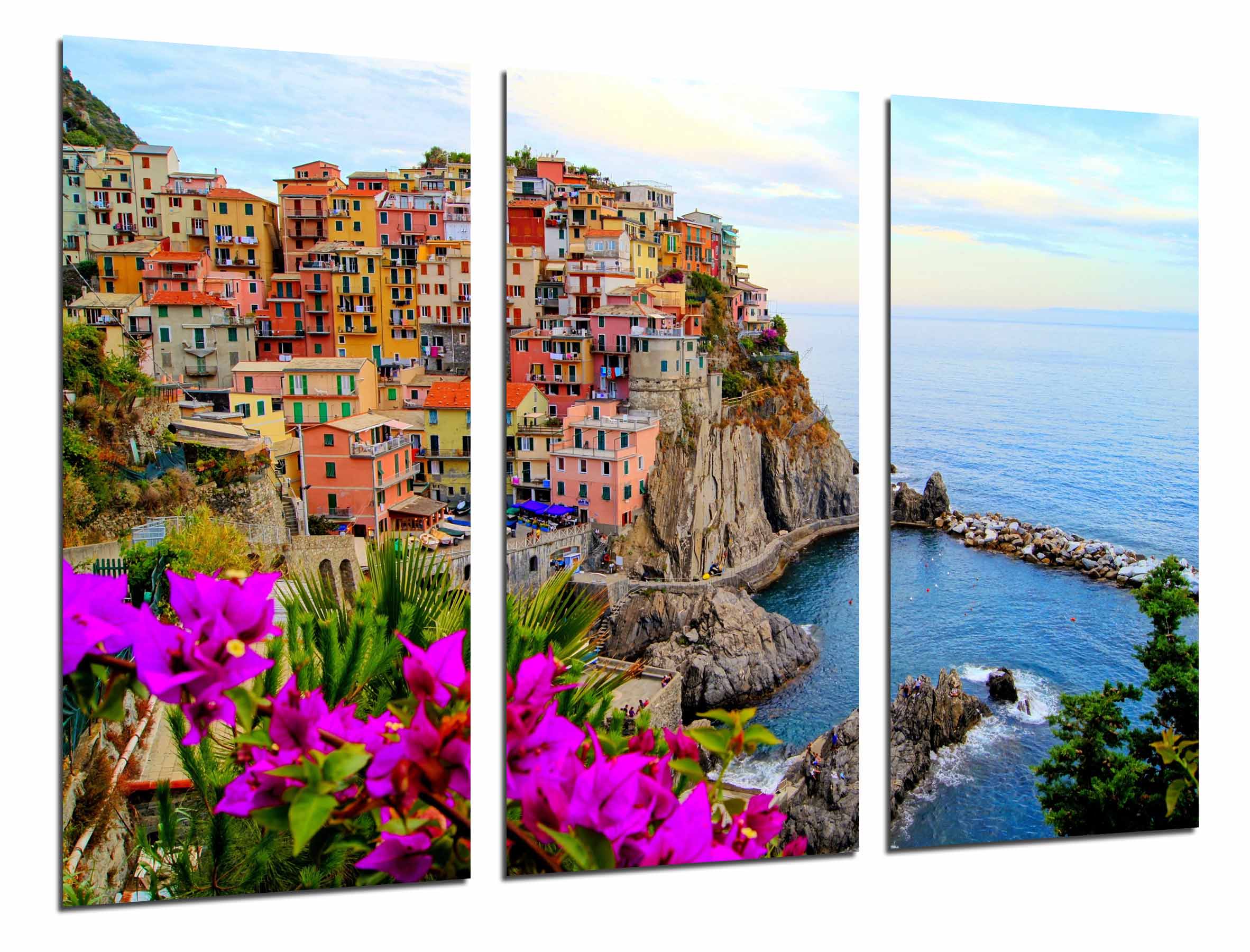 Set de posters Casas de colores de Burano, italia, impresión digital ...