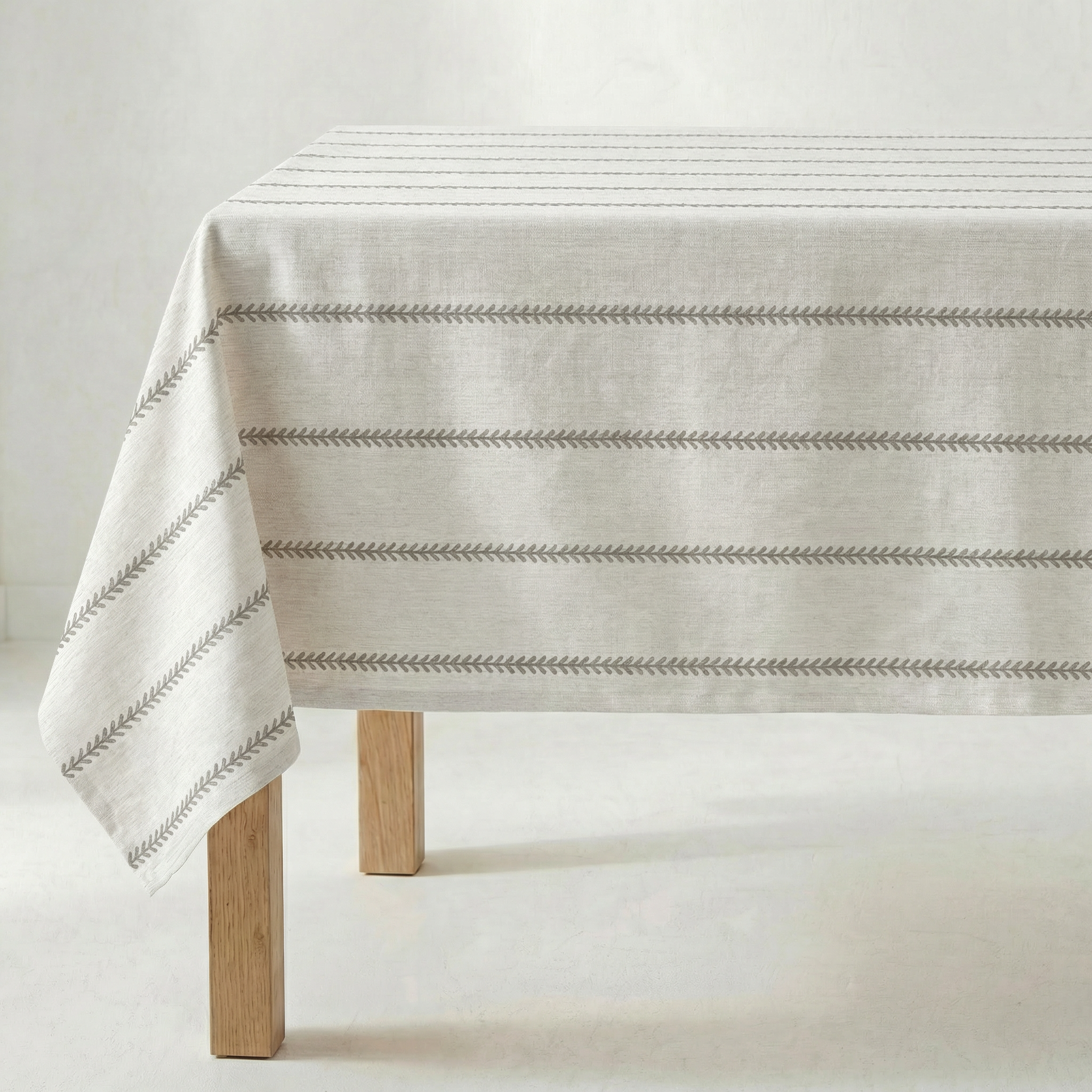 Mantel impermeable tacto tela Ian Beige y marrón - 400x140 cm | Leroy ...
