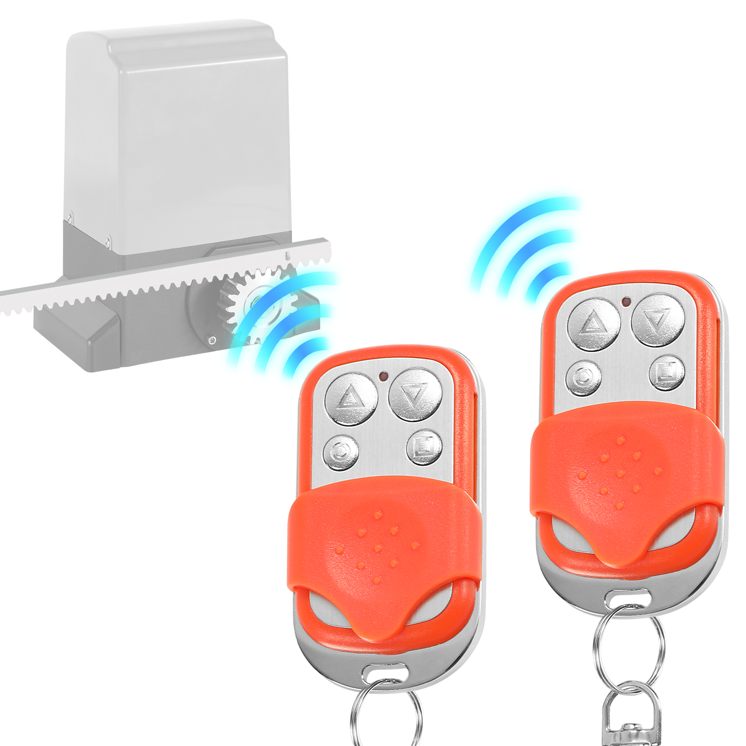 2x Télécommande portail universelle, fréquence 433 Mhz pour portail ...