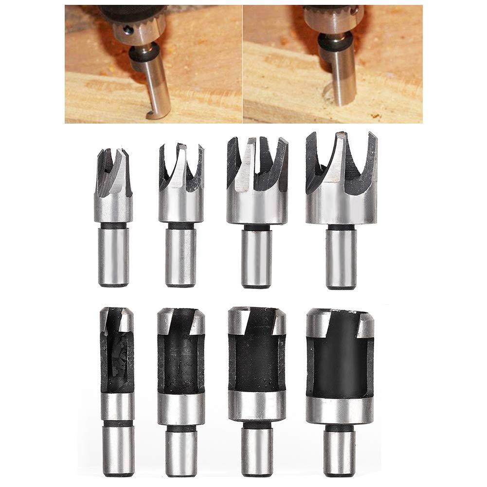 Juego de 8 brocas para cortar madera de acero al carbono, vástago ...
