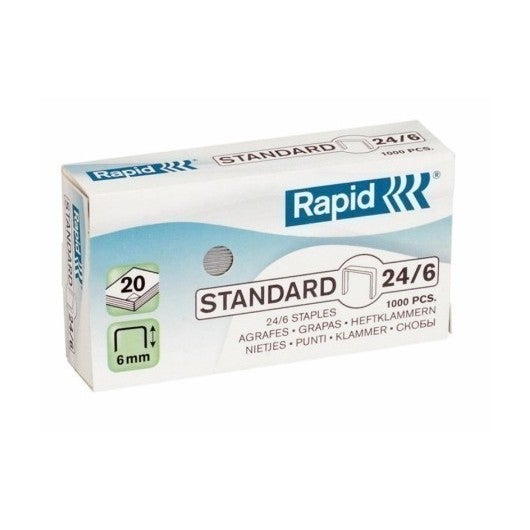Caja de 1000 grapas tipo 22/6 - 24/6 galvanizadas para grapadoras de ...