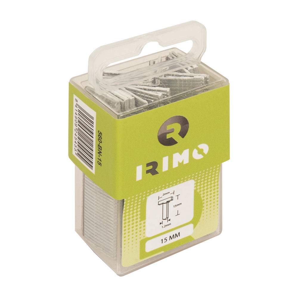 Grapas tipo clavo 15mm, 1000 unid. IRIMO - Caja de plástico con ...