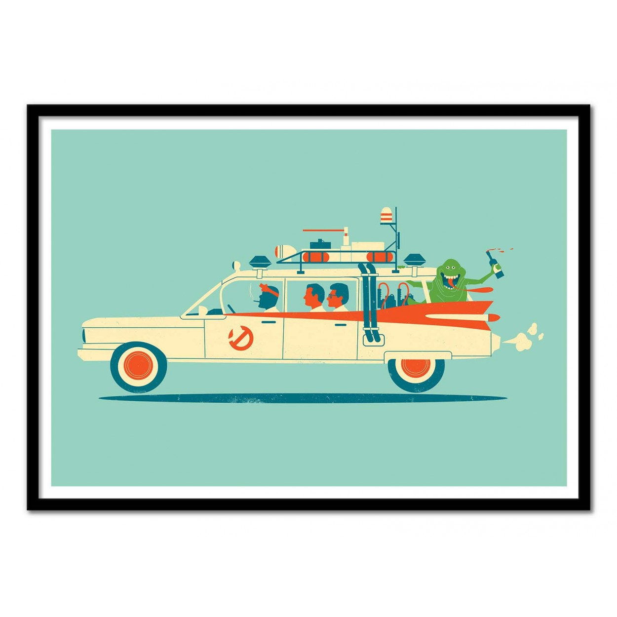 Affiche d’art et cadre noir 30 x 40 cm - Party on the Back - Jay Fleck ...