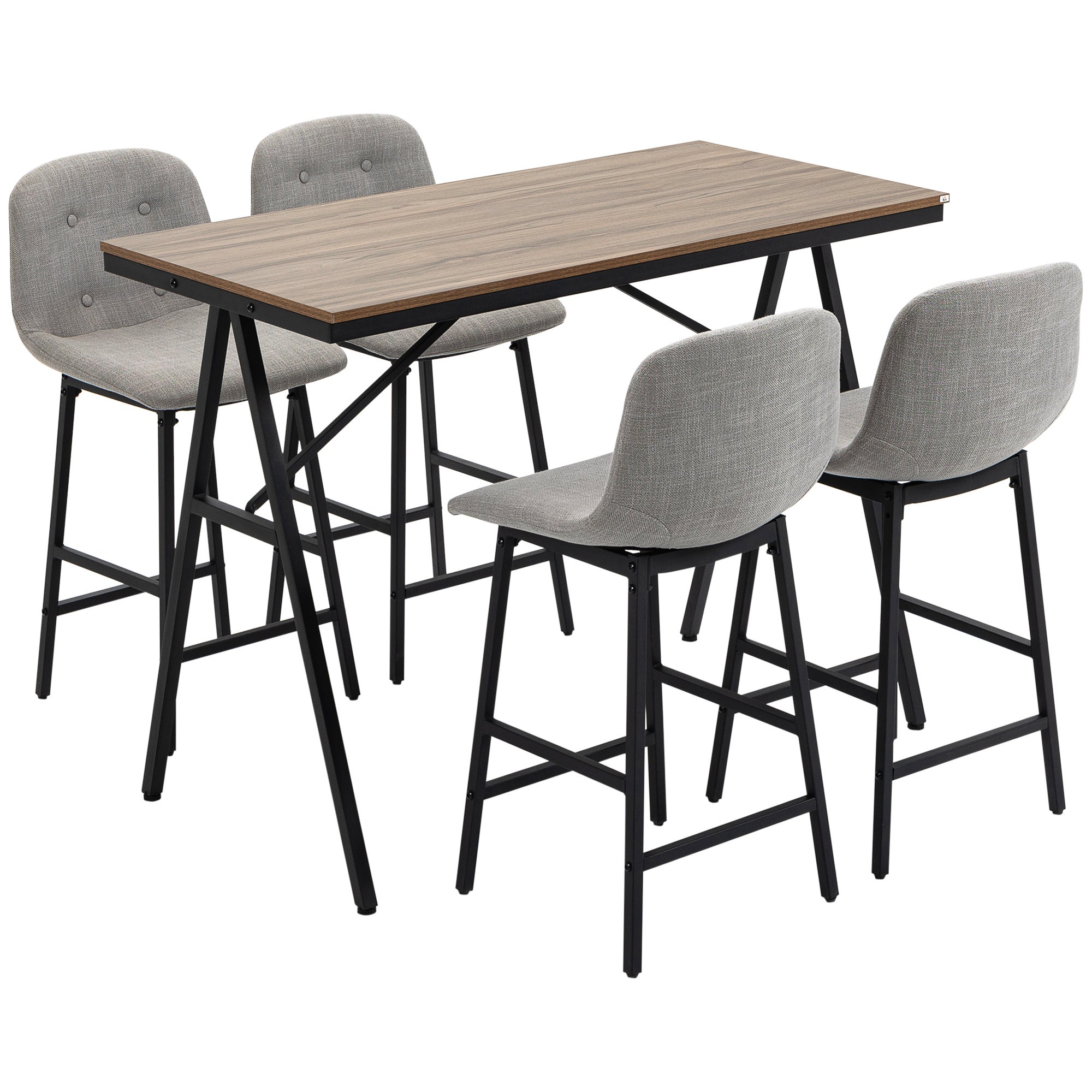 Ensemble table de bar avec tabourets table à manger debout avec 4 ...