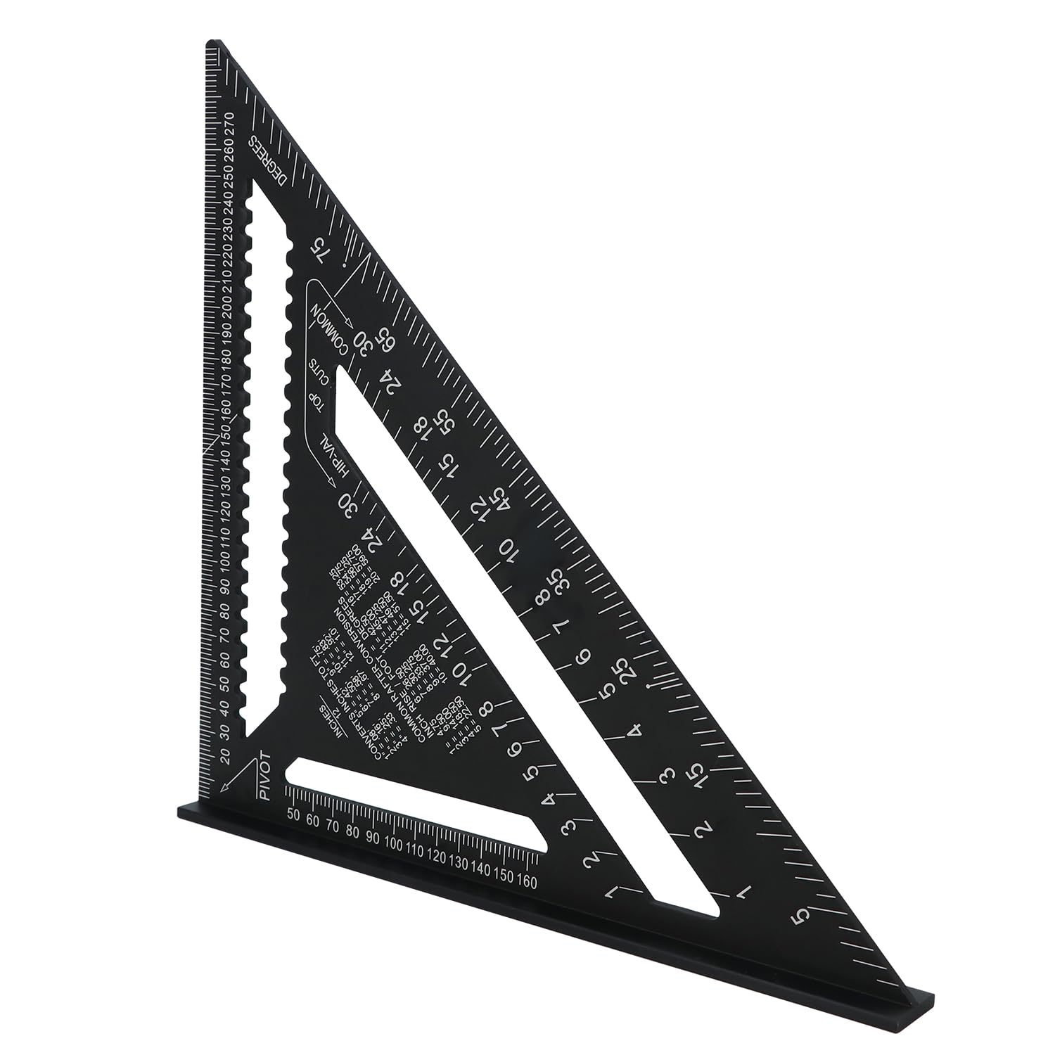 Équerre de menuisier 300 mm, aluminium, règle triangulaire métrique ...