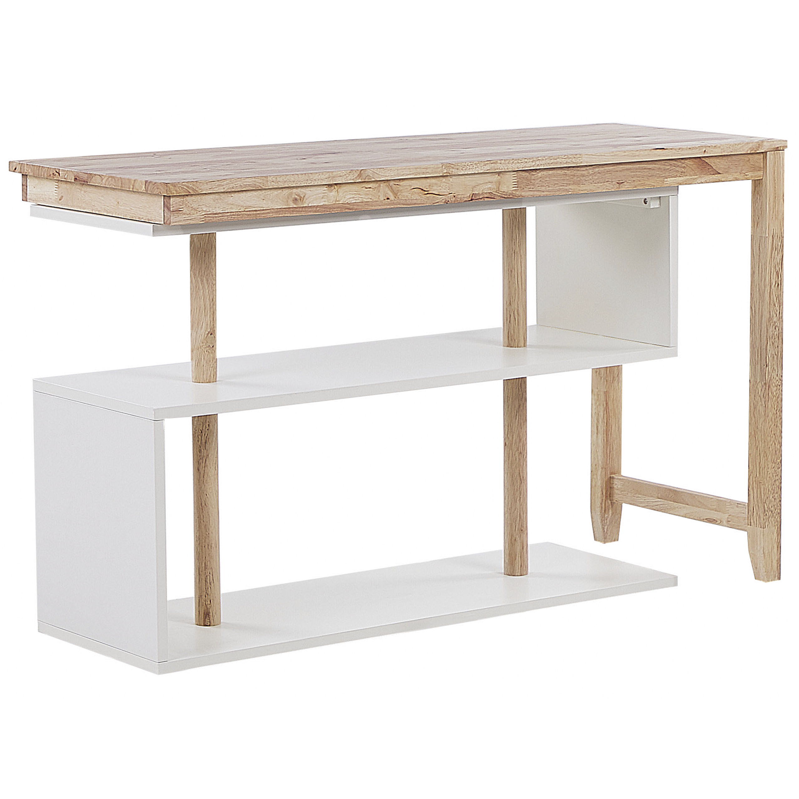 Bureau convertible avec étagère CHANDLER Blanc 120 cm 45 cm | Leroy Merlin